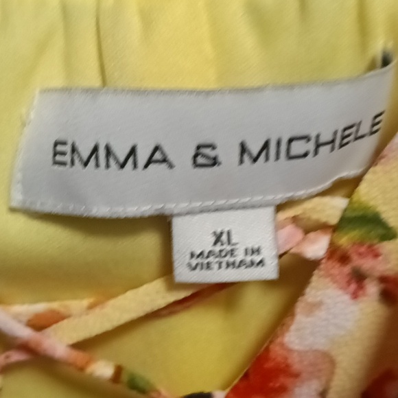 Emma & Michele | Dresses | Nwt Emma Michele Floral Print Sundress W Flared Lacedup Top And ...